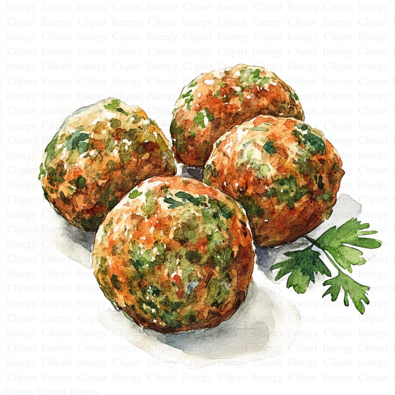 Falafel Clipart | 5 High Quality Jpg's | Digital Download | Middle ...