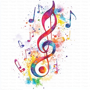 Music Notes Clipart | 5 High Quality Jpg's | Digital Download | Music ...