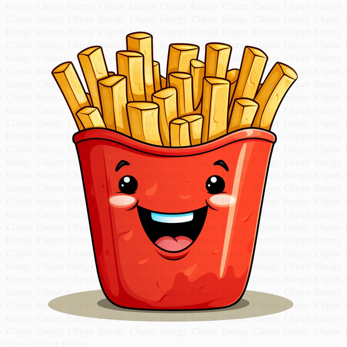 Cute French Fries Clipart 5 High Quality Jpg's Digital Download Fries ...