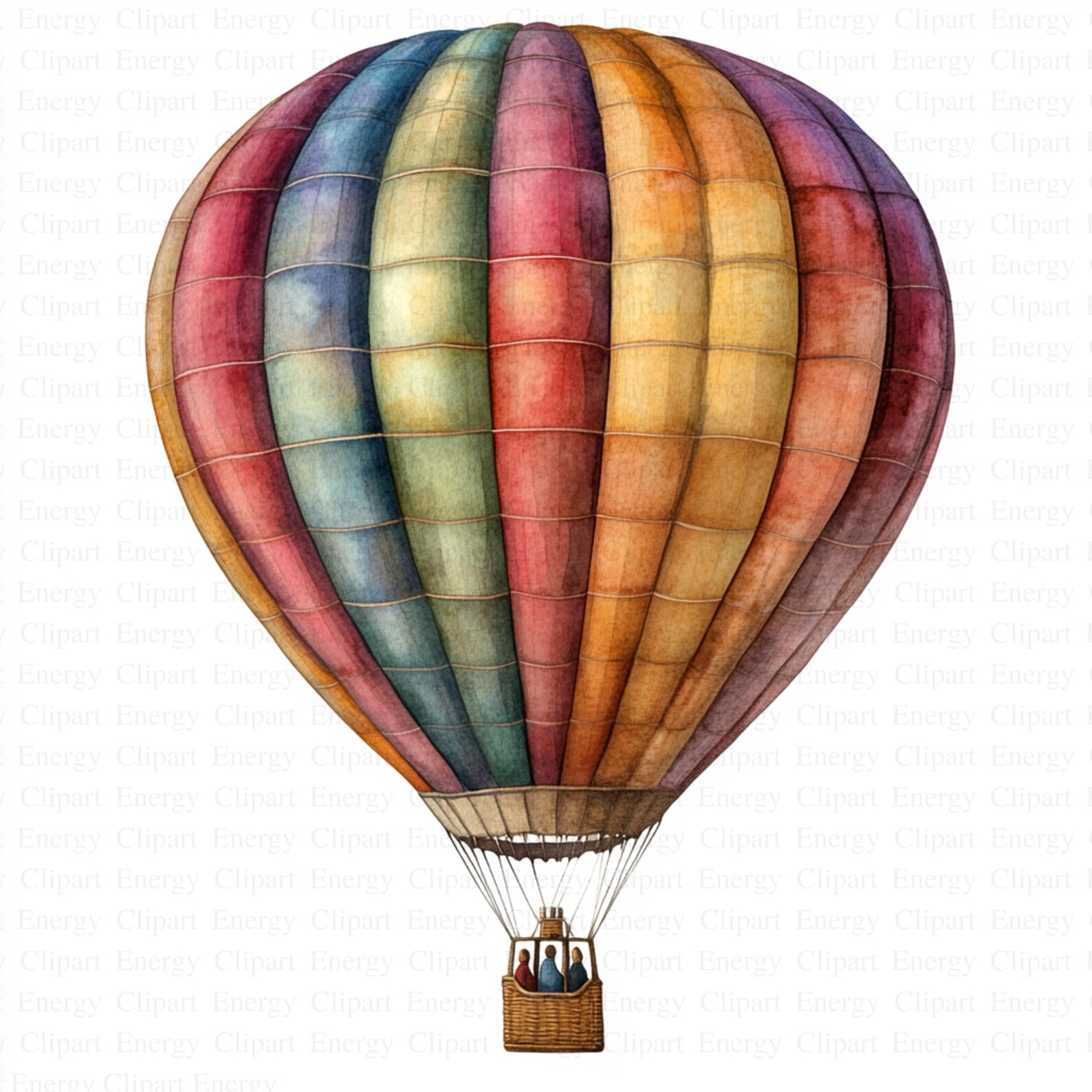 Hot Air Balloons Clipart | 5 High Quality Jpg's | Digital Download ...