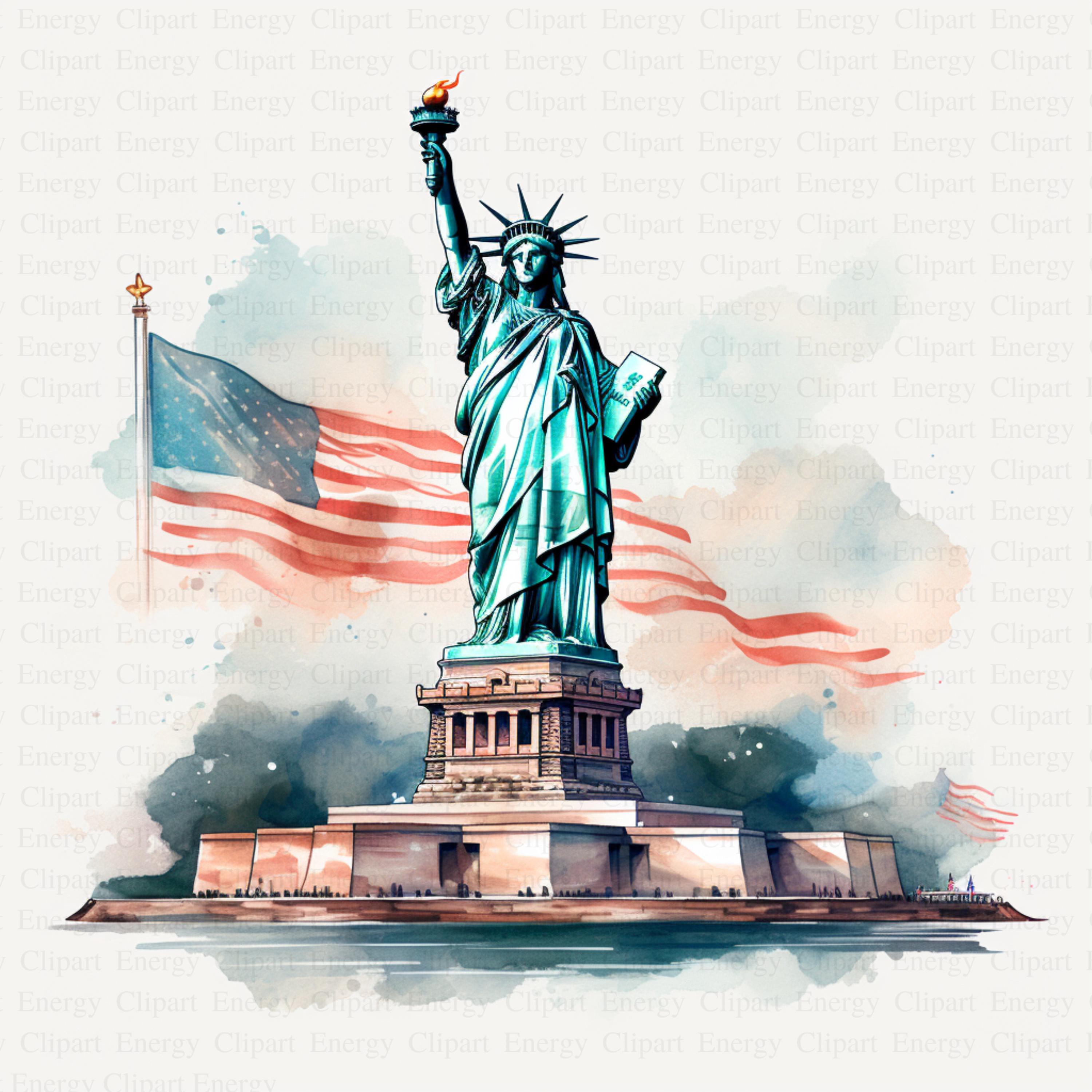 Statue of Liberty Clipart | 10 High Quality Jpgs | Digital Download ...