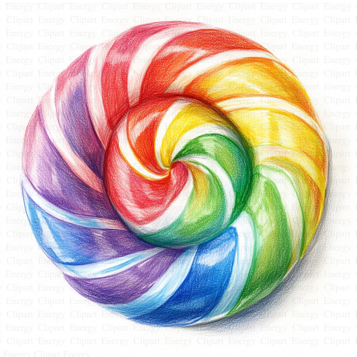 Rainbow Candy Clipart 5 High Quality Jpg's Digital Download Colorful ...