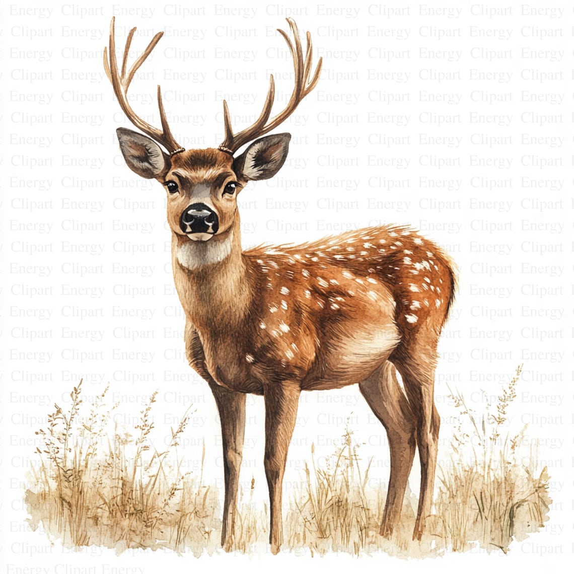 Vintage Deers Clipart 5 High Quality Jpgs Instant Digital Download Card ...