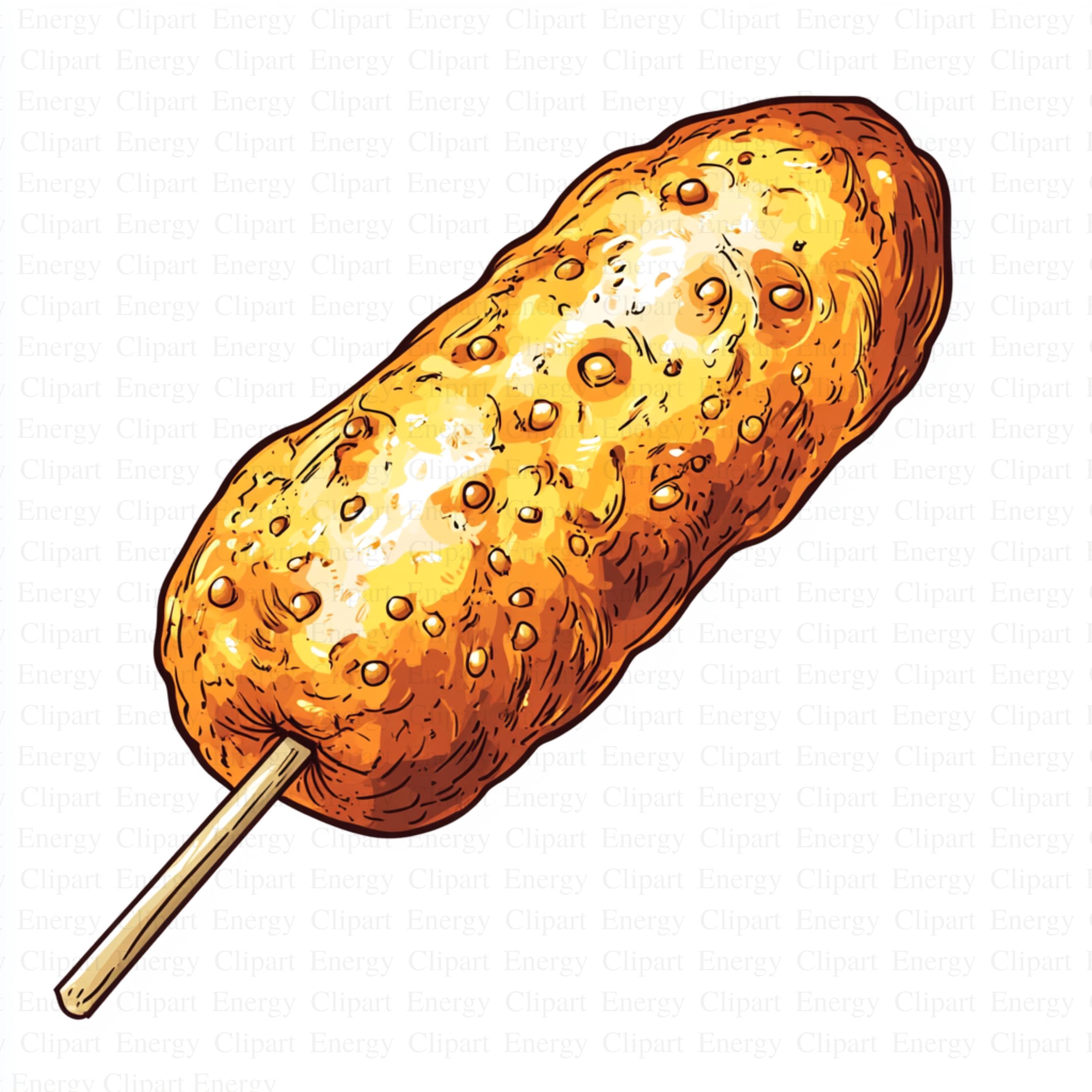 Corn Dog Clipart | 5 High Quality Jpg's | Digital Download | Corn Dog ...