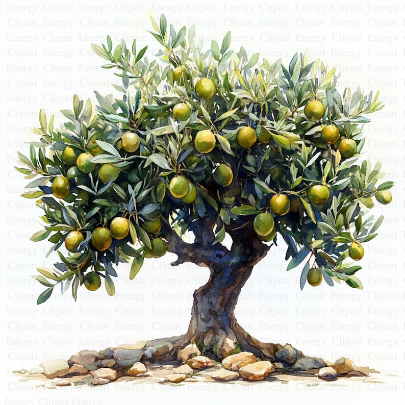 Olive Trees Clipart | 5 High Quality Jpgs | Digital Download | Card ...