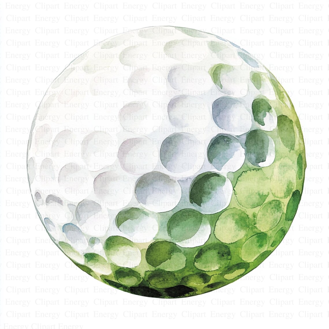 Watercolor Golf Ball Clipart | 5 High Quality Jpg's | Digital Download ...