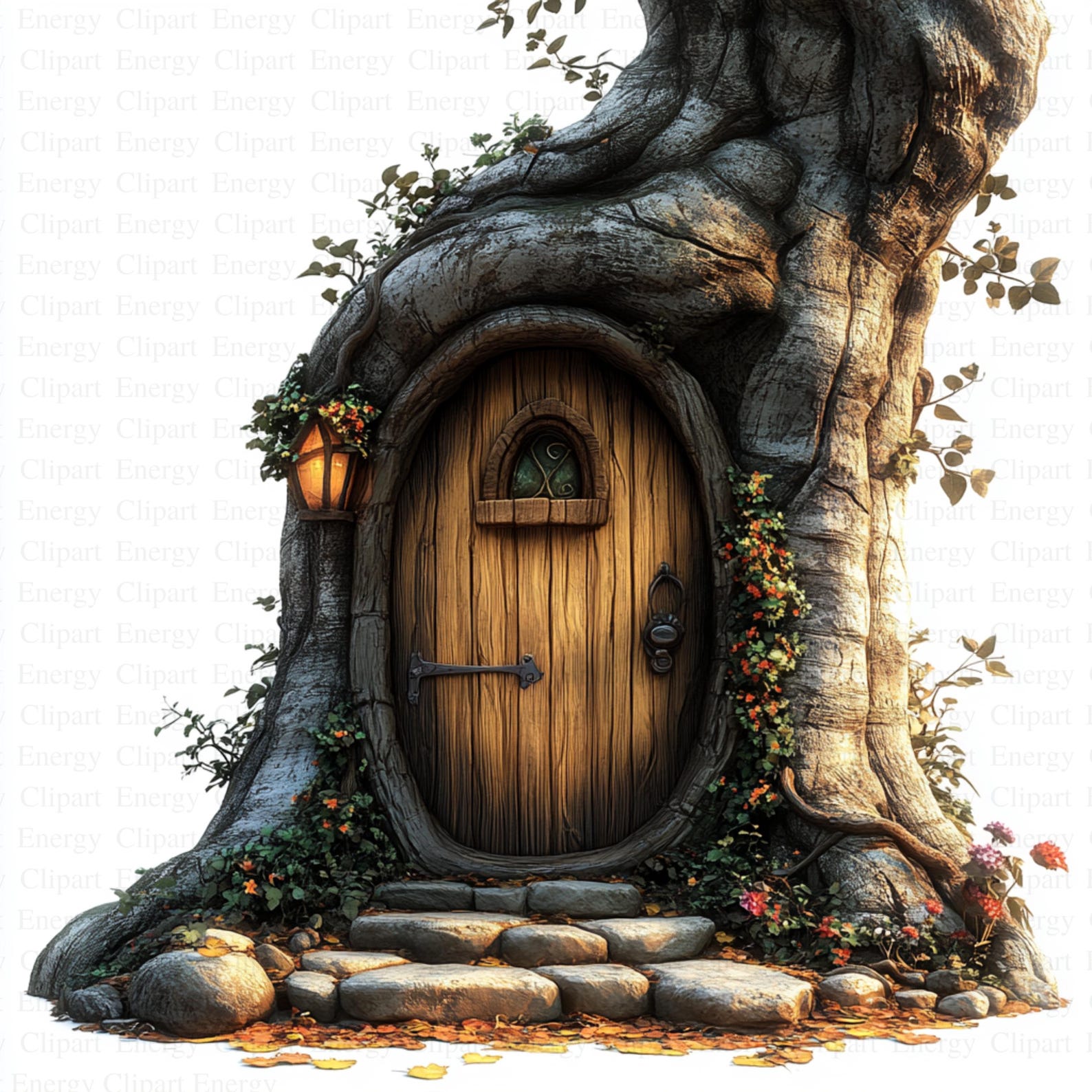 Fairy Tree Trunk Doors Clipart 5 High Quality Jpg's Digital Download ...