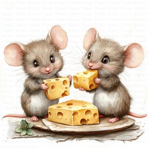 Mice Family Party Clipart | 5 High Quality Jpgs | Digital Download ...