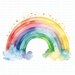 Watercolor Rainbows Clipart | 5 High Quality Jpg's | Digital Download ...