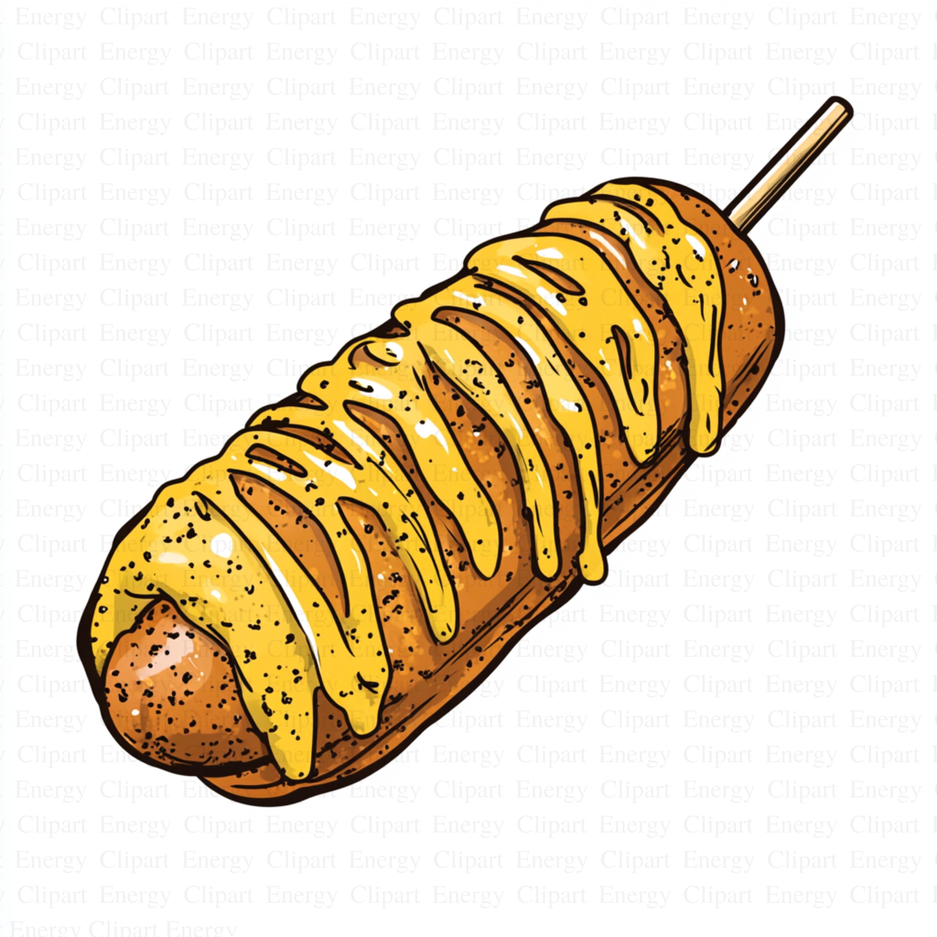 Corn Dog Clipart | 5 High Quality Jpg's | Digital Download | Corn Dog ...