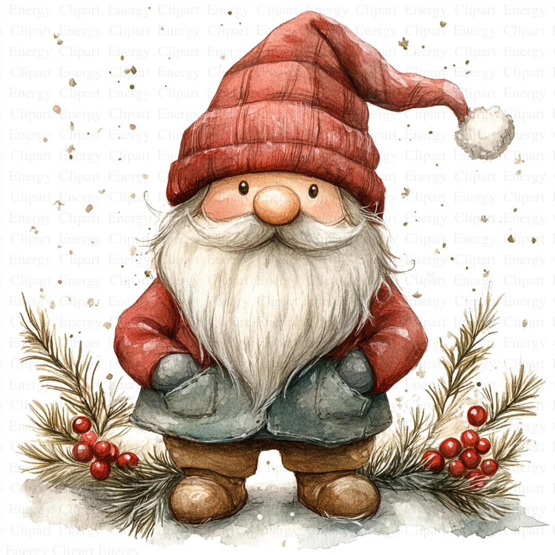 Christmas Gnomes Clipart | 5 High Quality Jpg's | Digital Download ...
