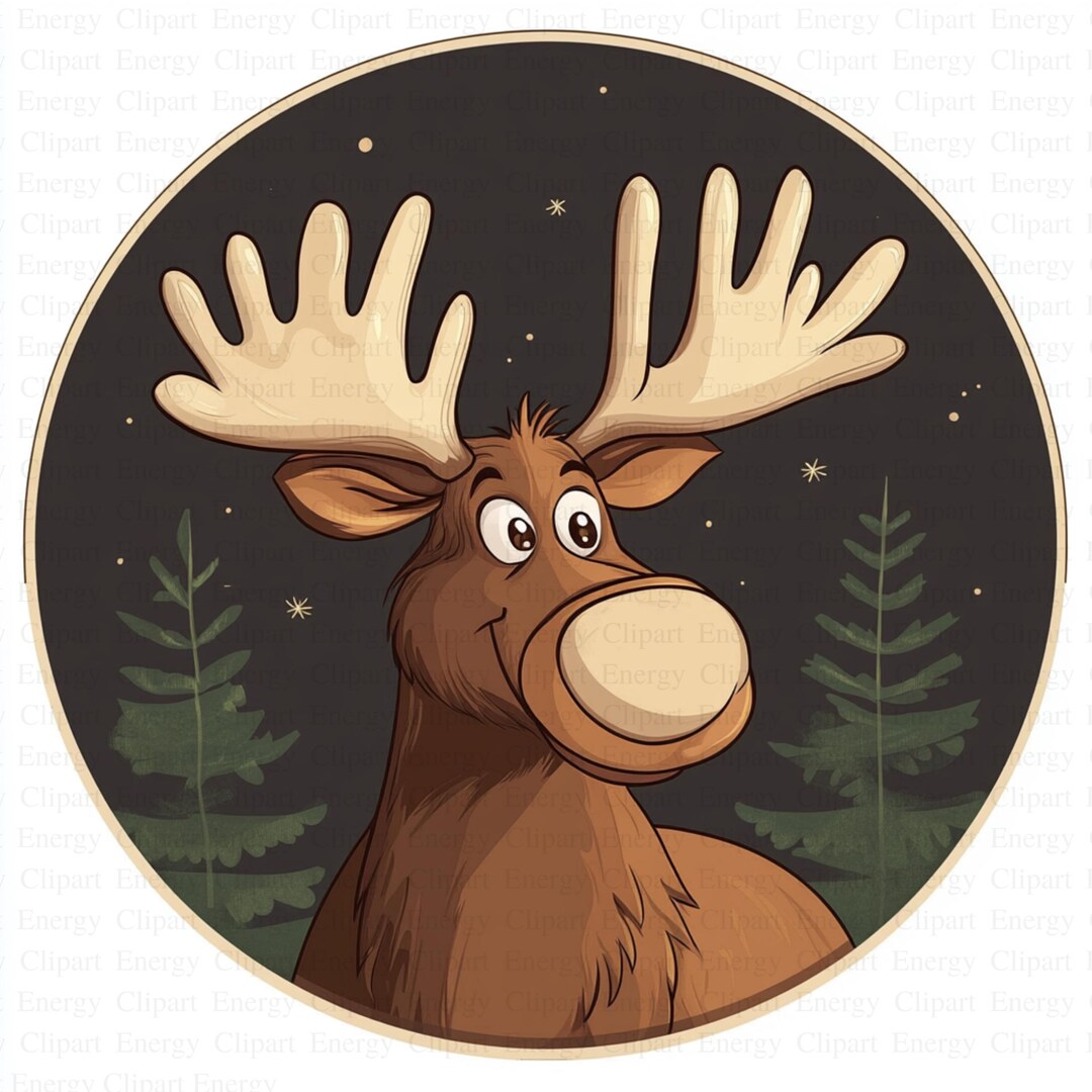 Moose Clipart | 5 High Quality Jpg's | Digital Download | Rustic Art ...
