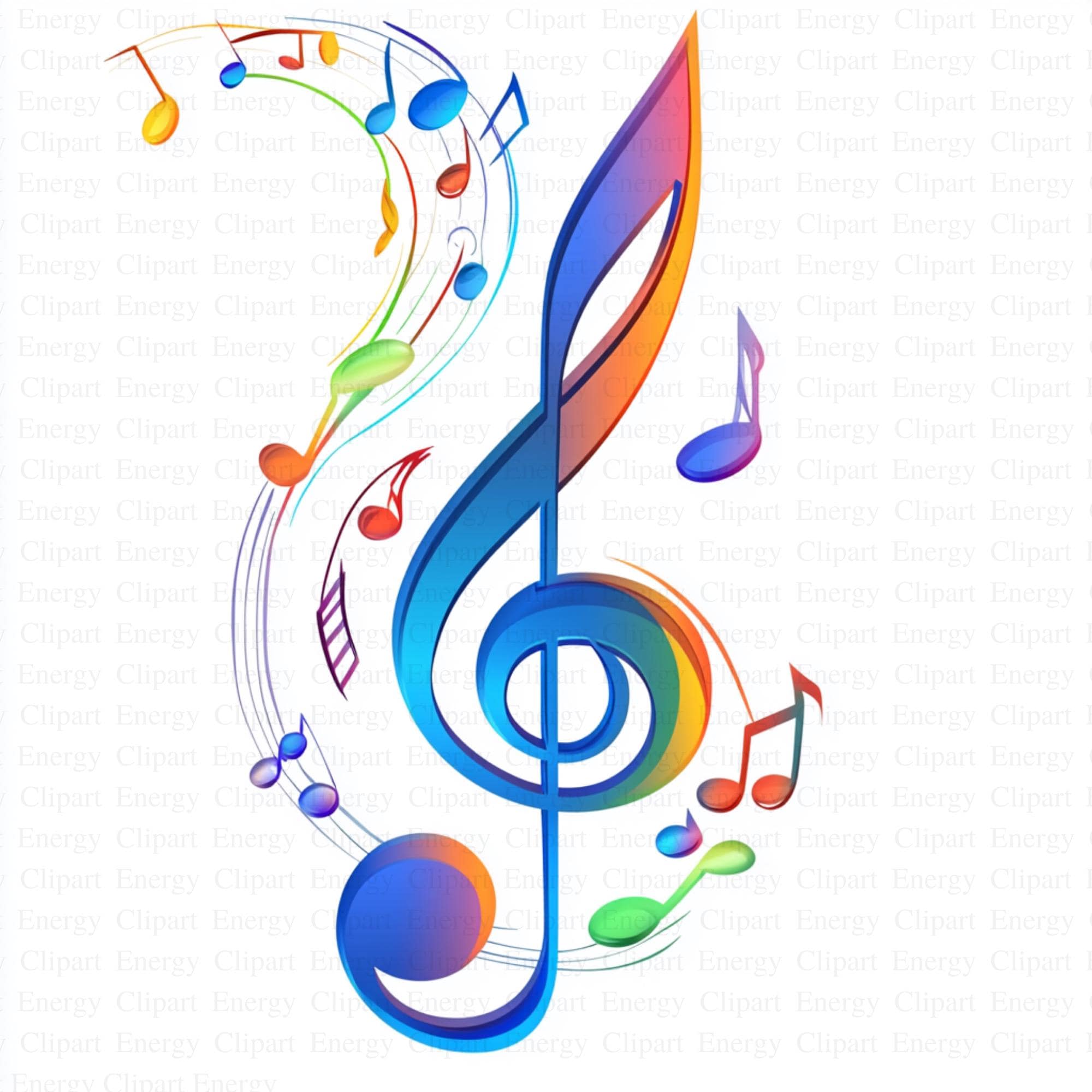 Music Notes Clipart 5 High Quality Jpg's Digital Download Musical Art ...