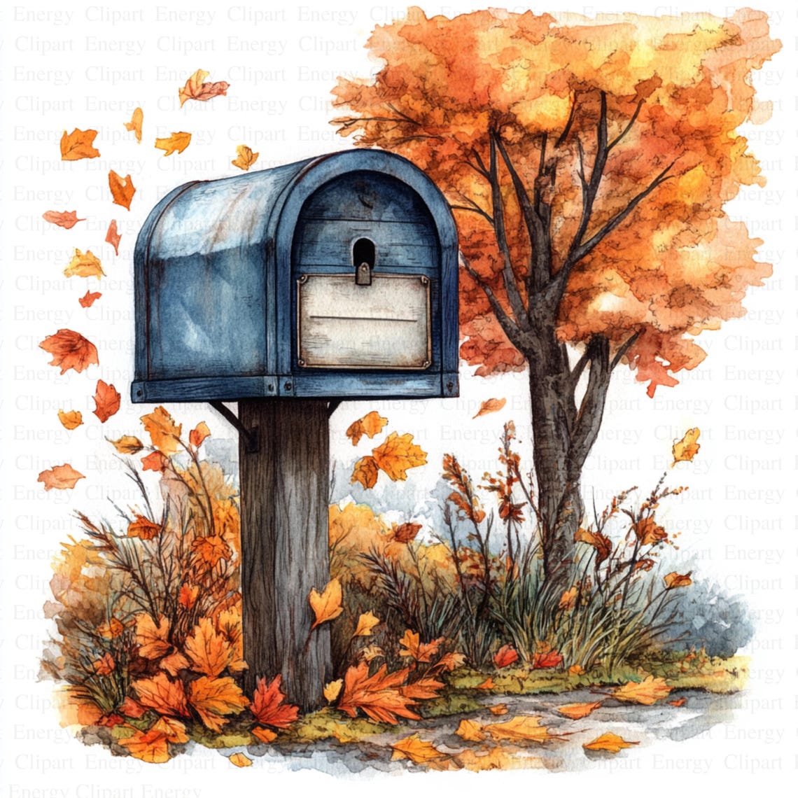 Autumn Mailbox Clipart | 5 High Quality Jpg's | Digital Download ...