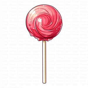 Lollipop Clipart | 5 High Quality Jpg's | Digital Download | Candy ...