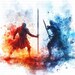 Watercolor Battle Clipart | 5 High Quality Jpg's | Digital Download ...