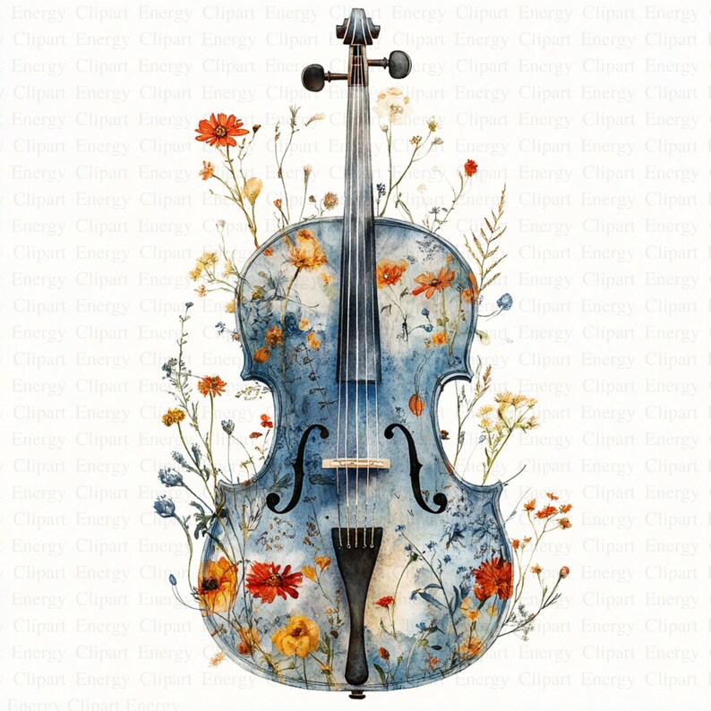 Cello Sketches Clipart | 5 High Quality Jpg's | Digital Download ...