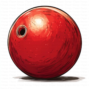 Bowling Ball Clipart | 5 High Quality Jpg's | Digital Download | Sports ...