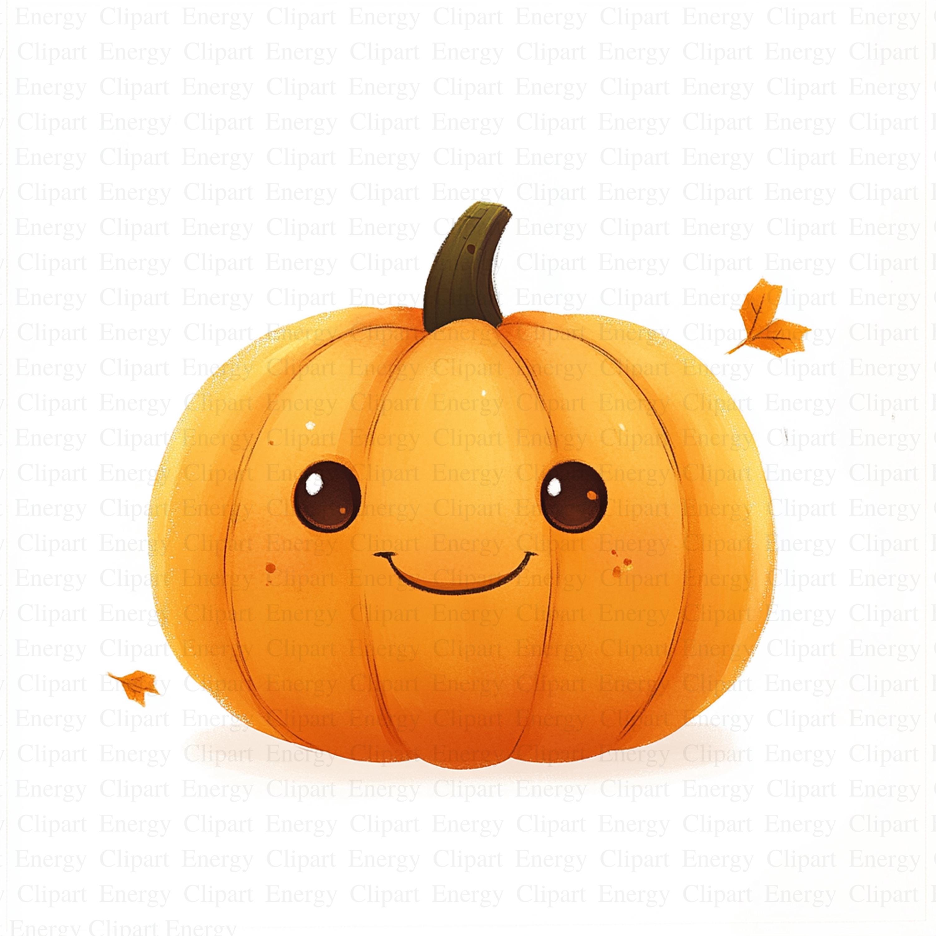 Cute Autumn Pumpkin Clipart | 5 High Quality Jpg's | Digital Download ...