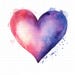 Watercolor Heart Shape Clipart | 5 High Quality Jpg's | Digital ...