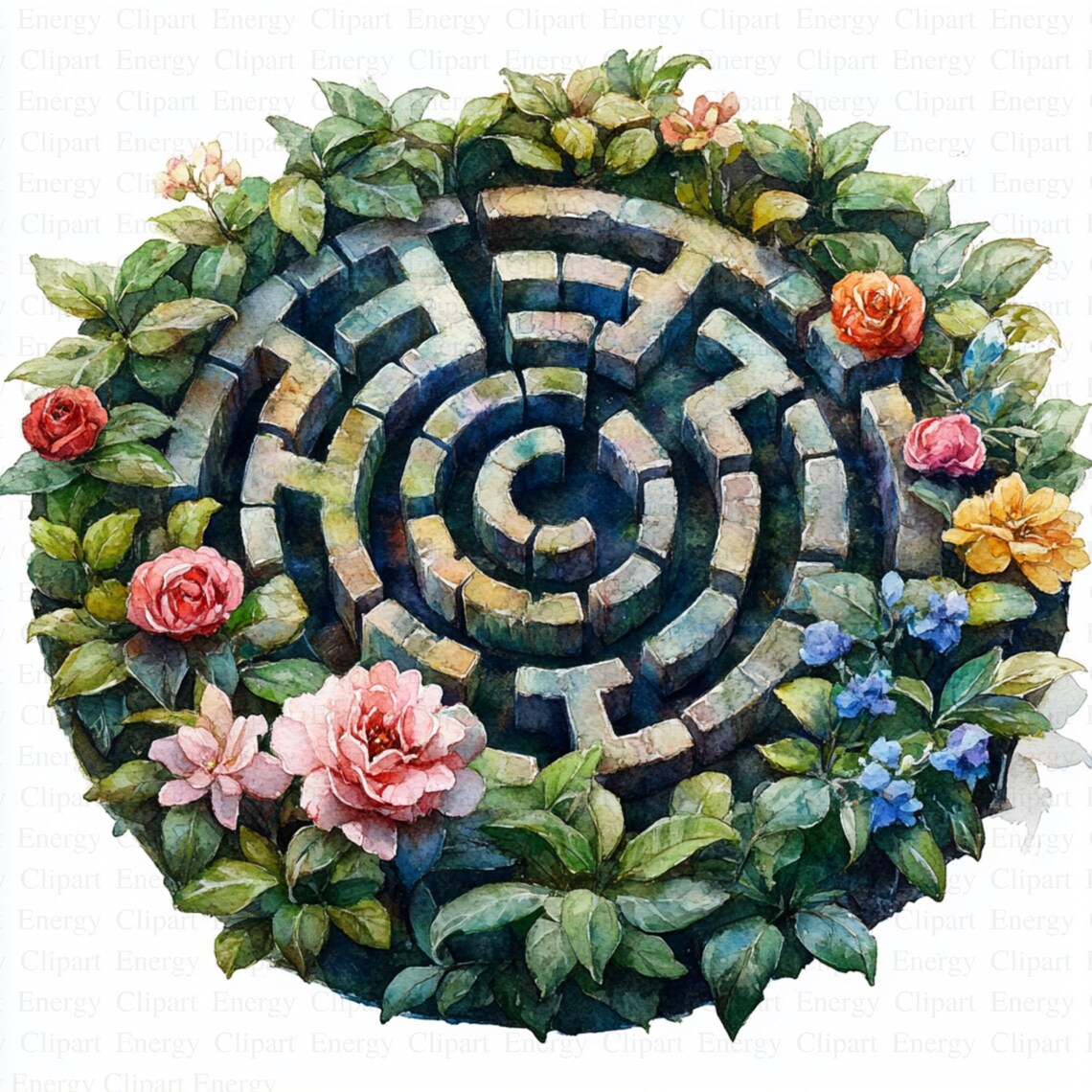Labyrinth Clipart | 5 High Quality Jpgs | Digital Download | Wall Art ...