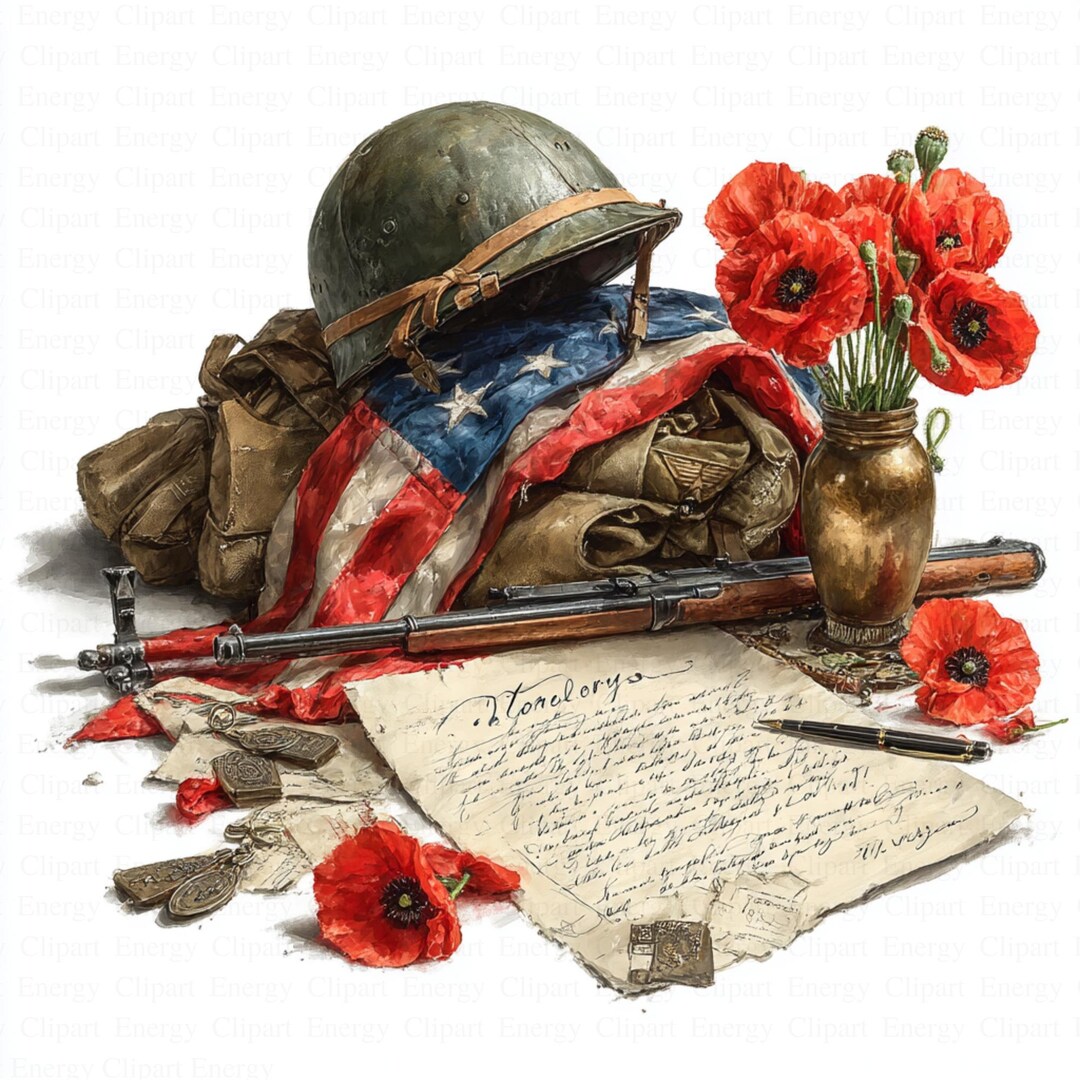Memorial Day Clipart | 5 High Quality Jpgs | Digital Download ...