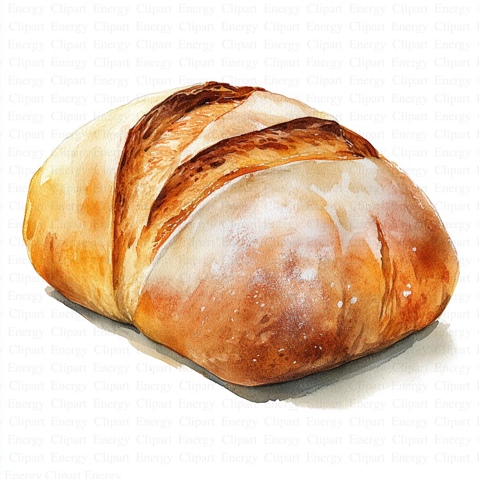 Watercolor Bread Clipart | 5 High Quality Jpg's | Digital Download ...