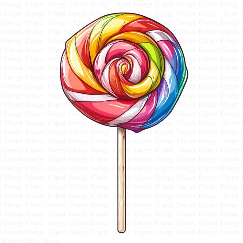 Lollipop Clipart | 5 High Quality Jpg's | Digital Download | Candy ...