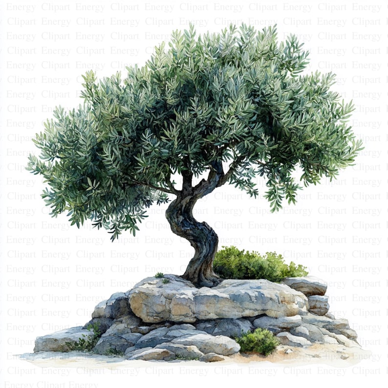 Olive Trees Clipart | 5 High Quality Jpgs | Digital Download ...