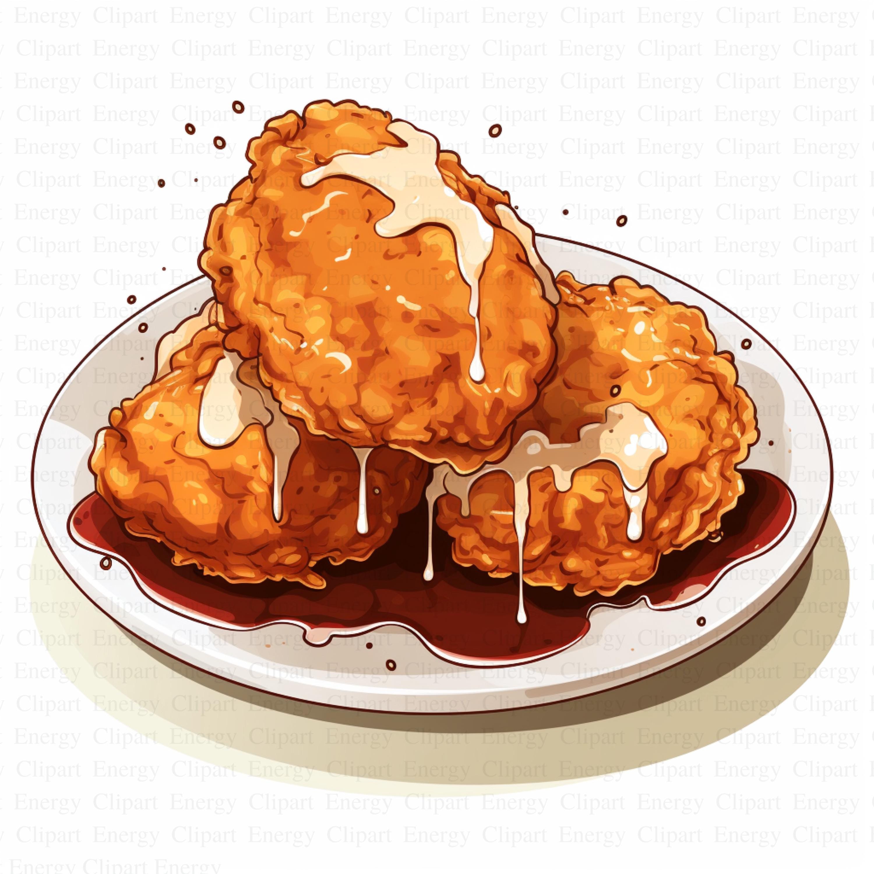 Fried Chicken Clipart | 5 High Quality Jpg's | Digital Download ...