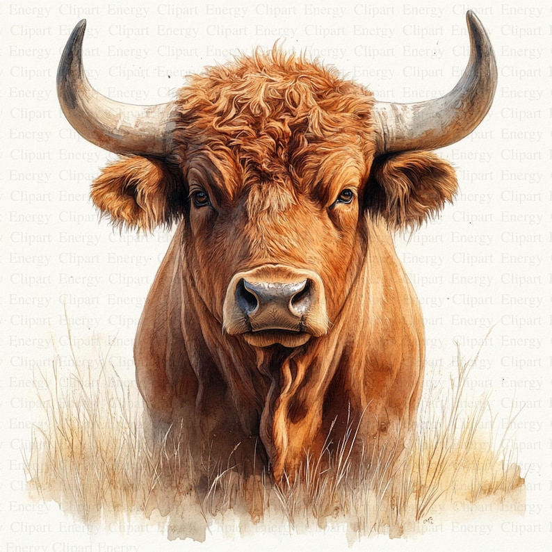 Bull Clipart | 5 High Quality Jpgs | Instant Digital Download | Digital ...