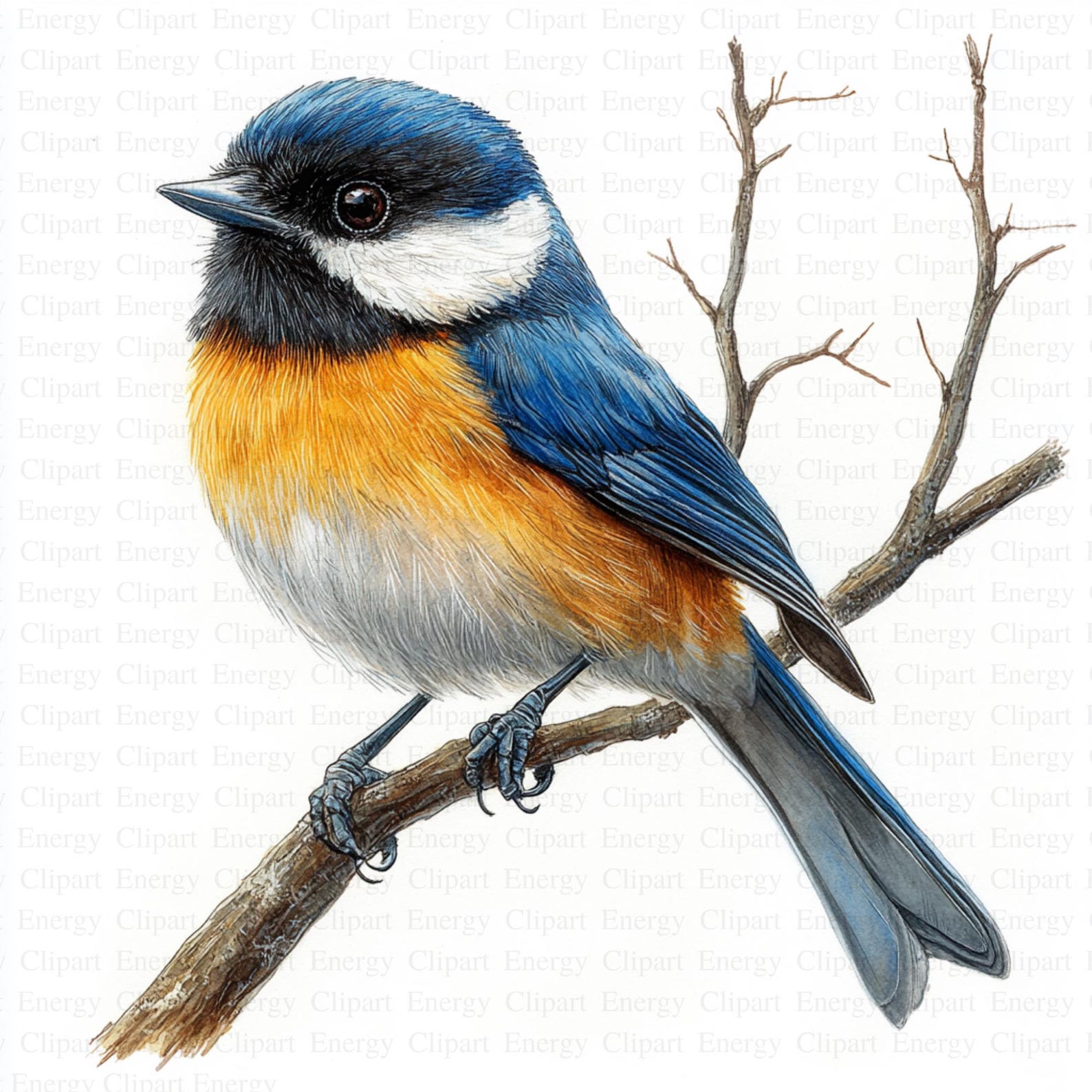 Chickadee Clipart 5 High Quality Jpgs Instant Digital Download Digital ...