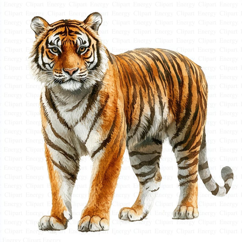 Tiger Clipart | 5 High Quality Jpgs | Digital Download | Paper Crafts ...