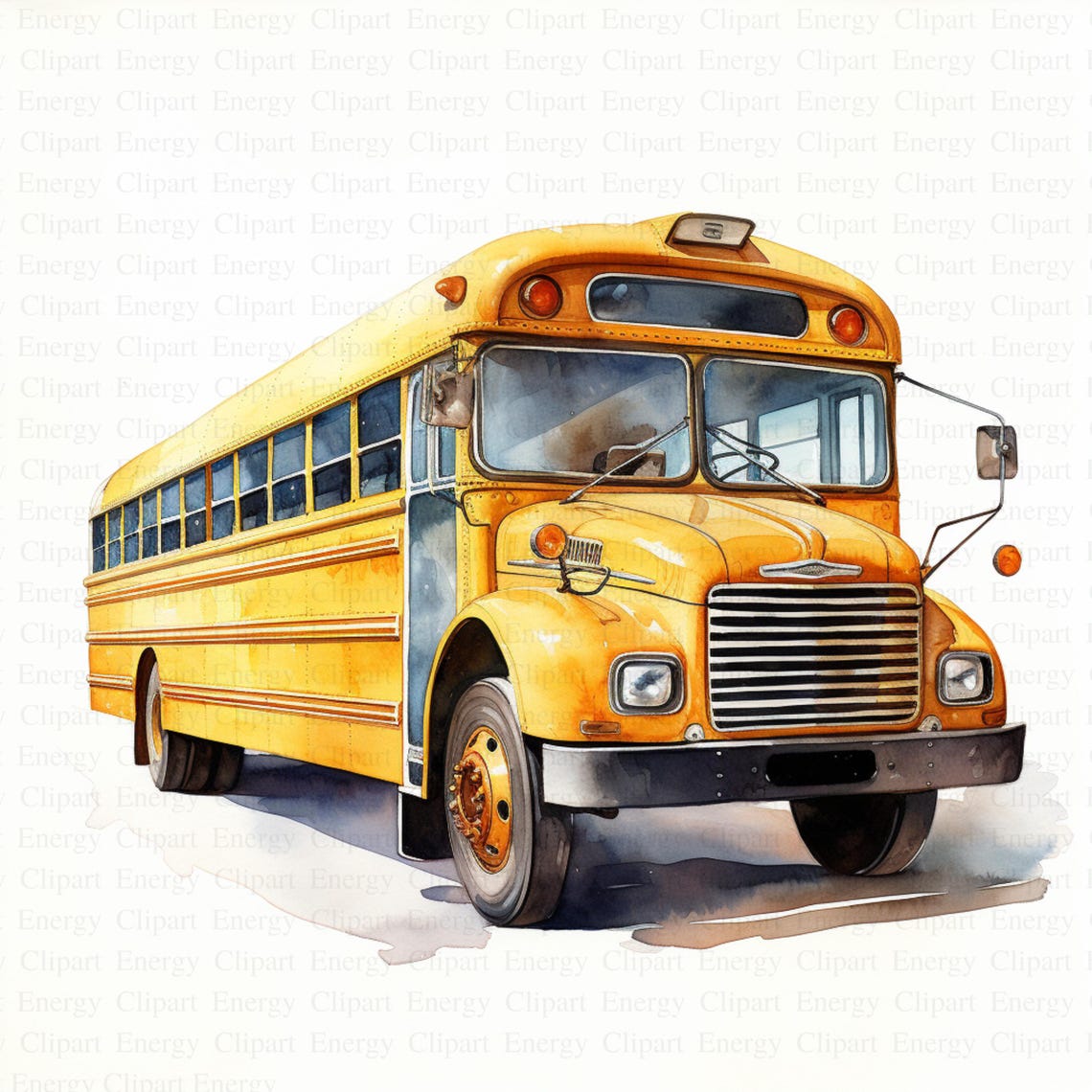 School Bus Clipart | 5 High Quality Jpg's | Digital Download | Yellow ...