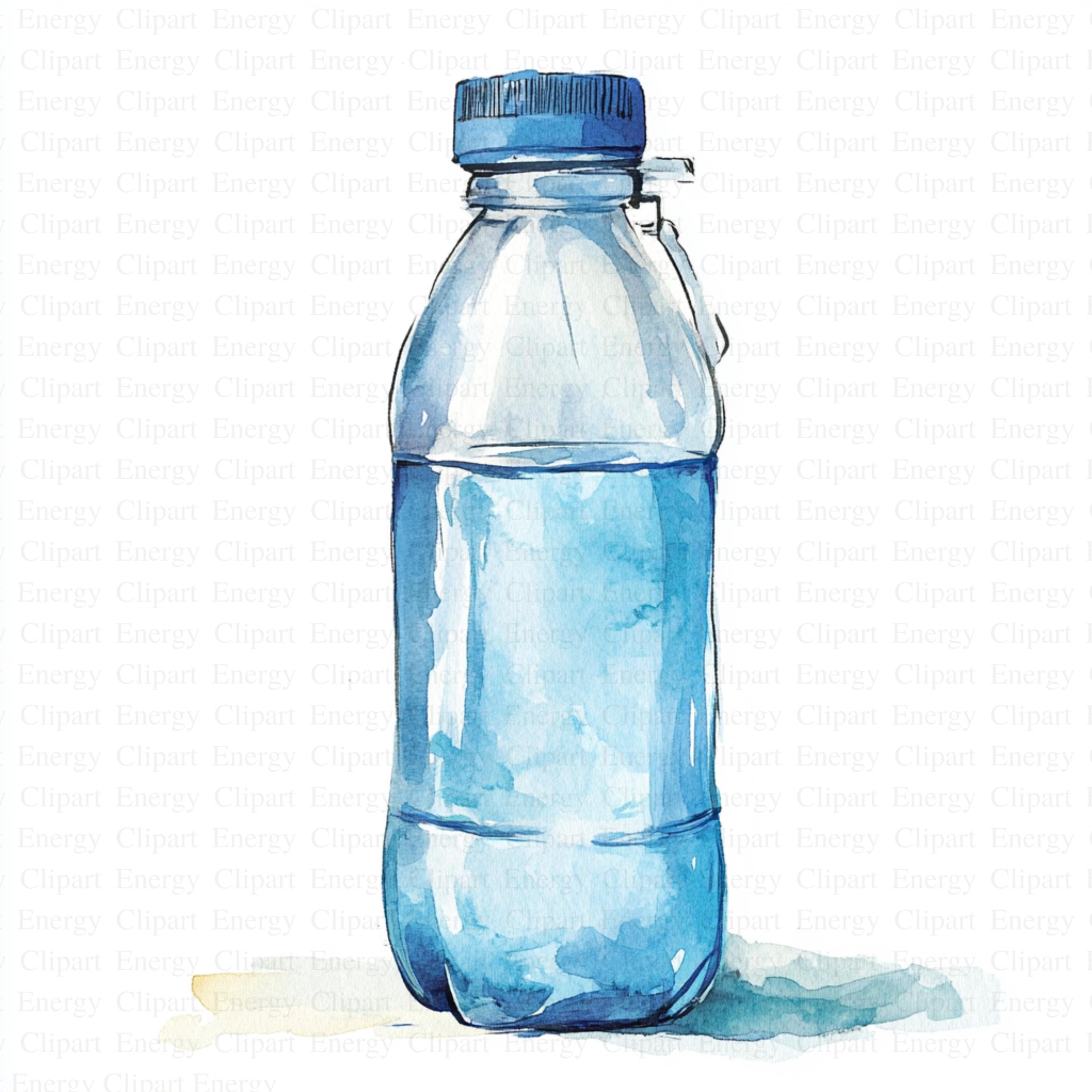 Water Bottle Clipart | 5 High Quality Jpg's | Digital Download ...