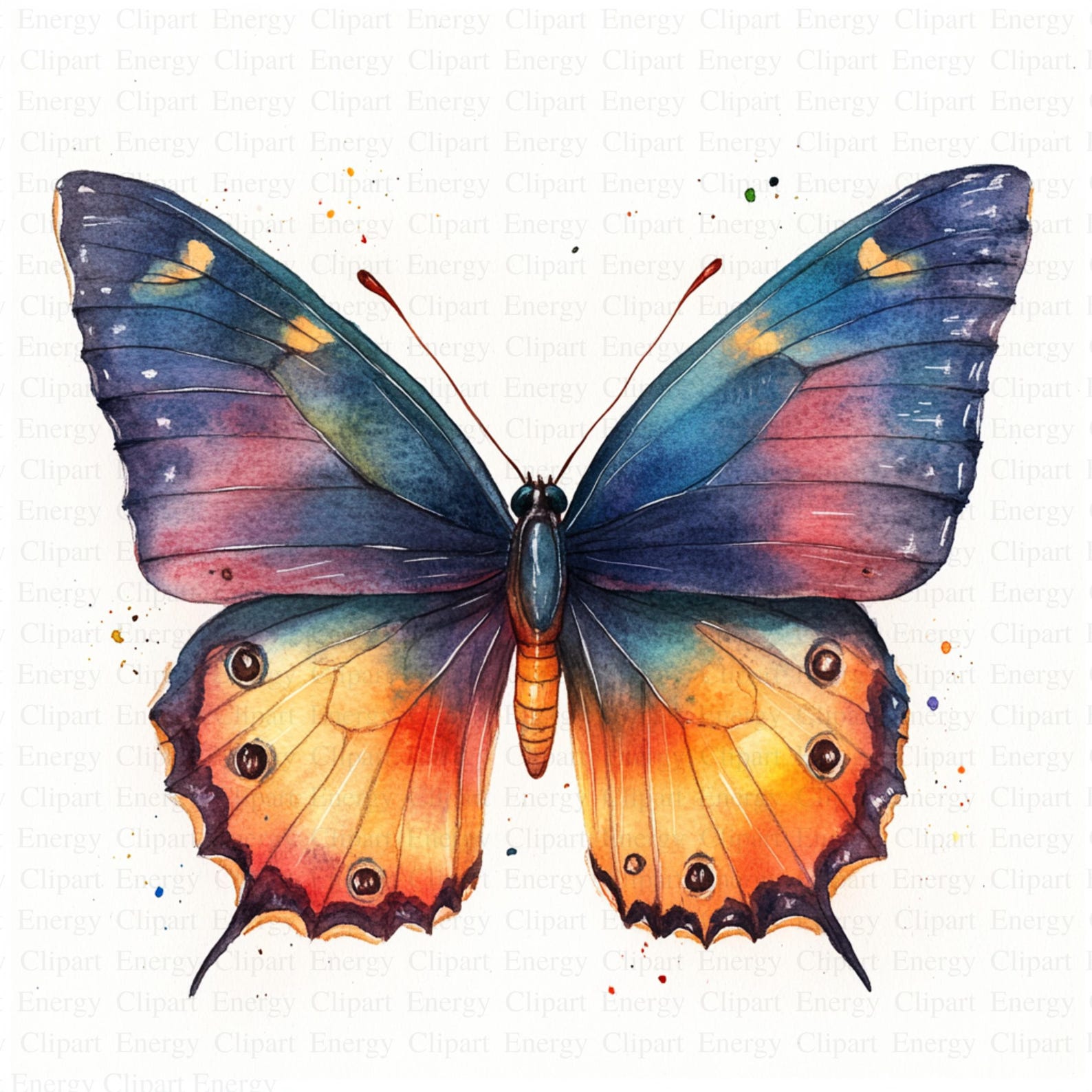 Whimsical Butterflies Clipart 5 High Quality Jpg's Digital Download ...