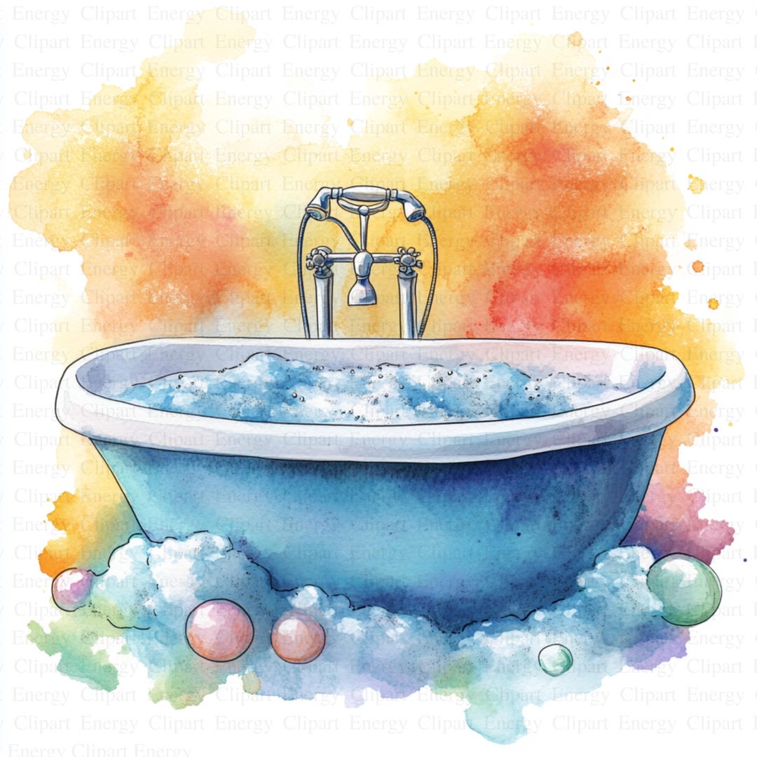Bubble Bath Clipart | 5 High Quality Jpg's | Digital Download | Cute ...