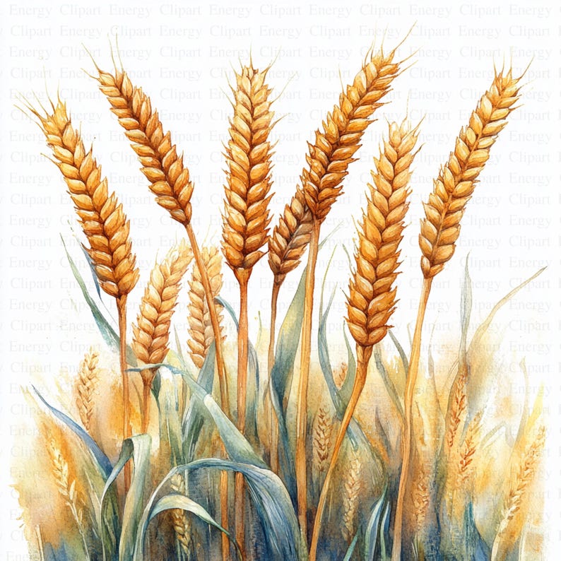 Wheat Fields Clipart | 5 High Quality Jpg's | Digital Download | Wheat ...