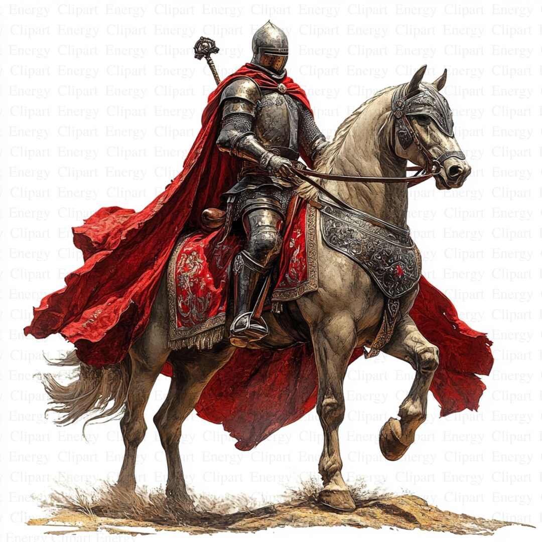 Medieval Knight Clipart | 5 High Quality Jpgs | Digital Download | Wall ...