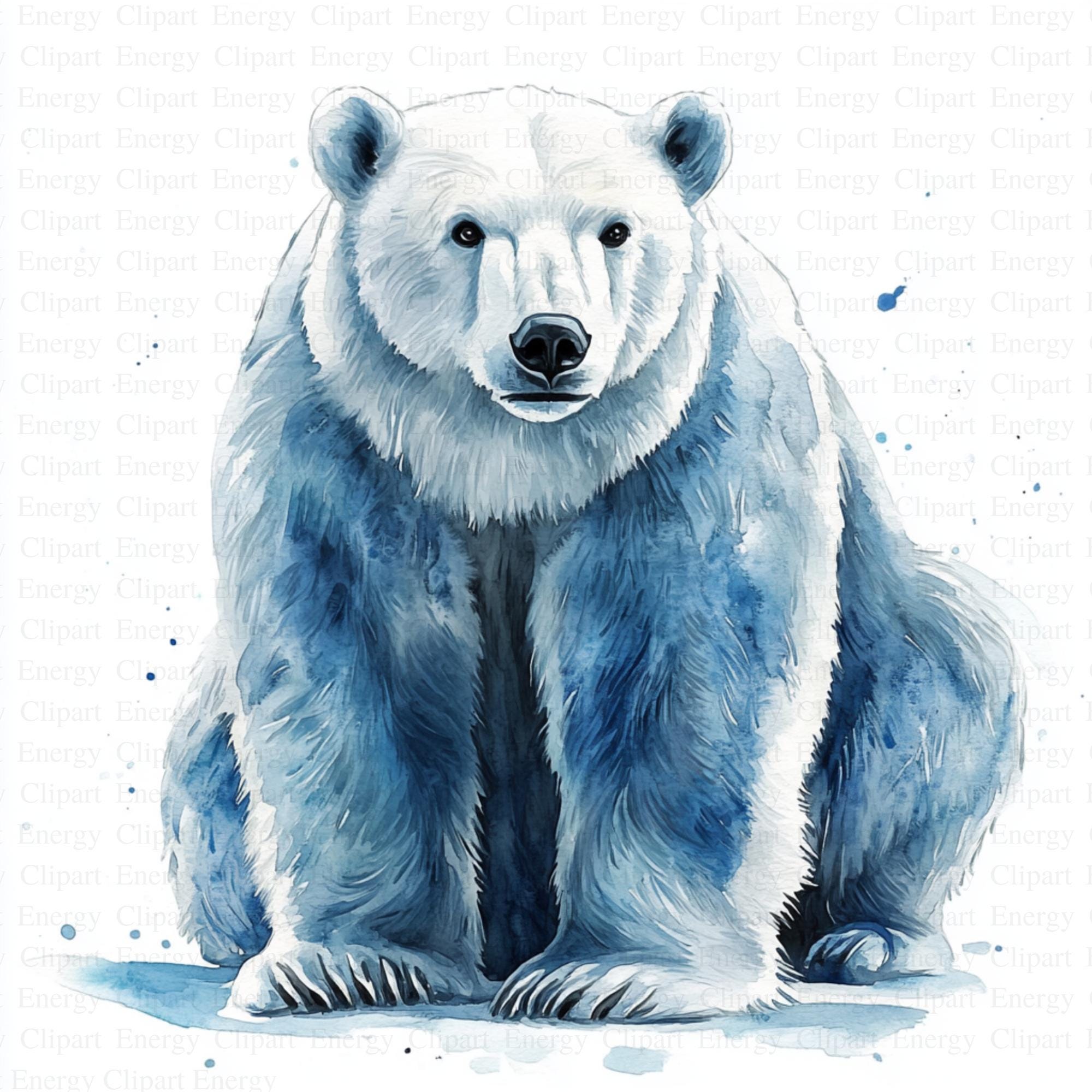 Polar Bear Clipart | 5 High Quality Jpgs | Digital Download | Nursery ...