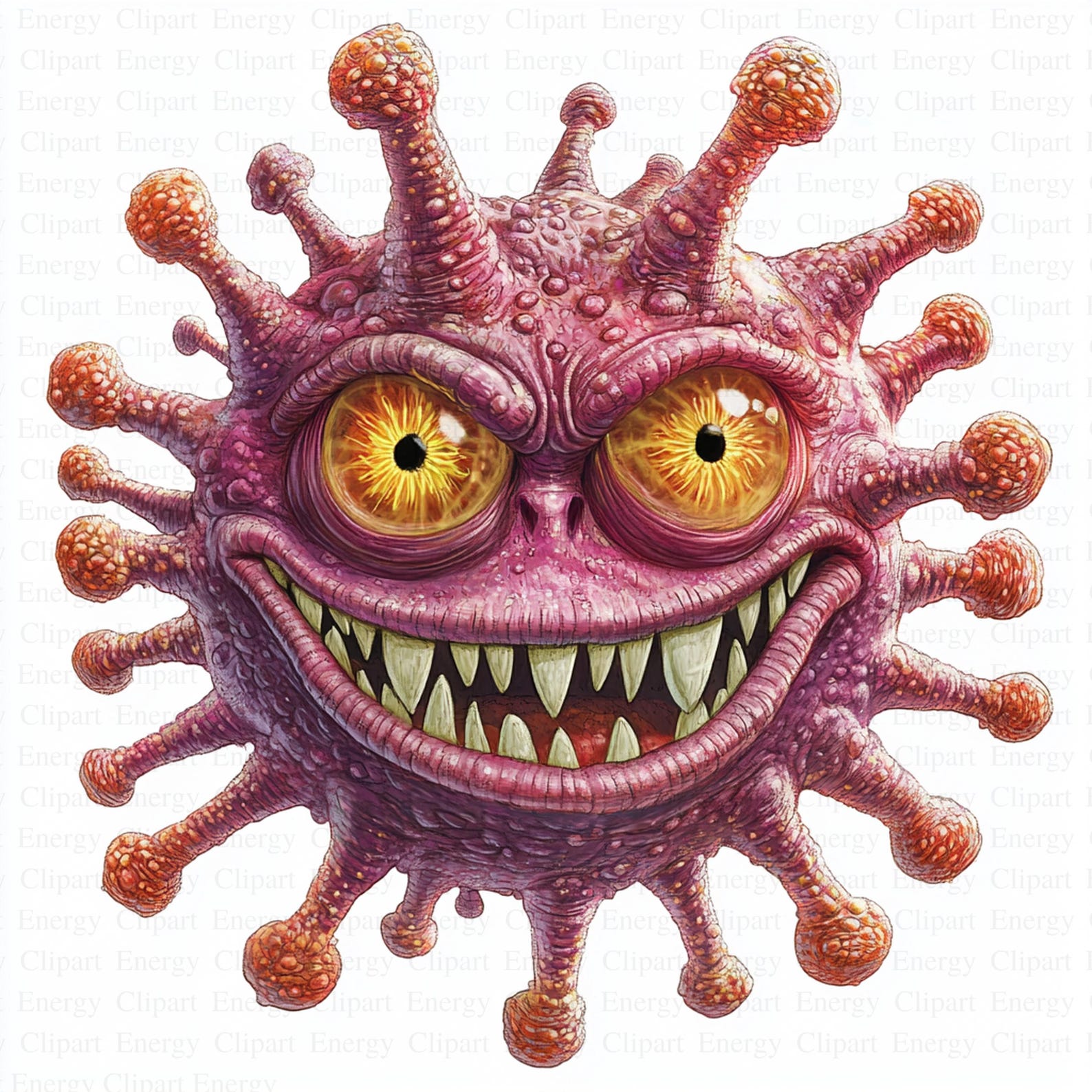 Virus Clipart | 5 High Quality Jpg's | Digital Download | Funny Germ ...