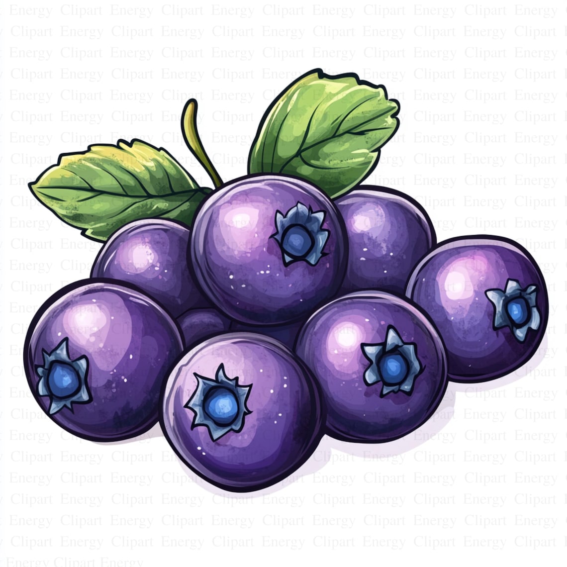 Blueberry Clipart | 5 High Quality Jpg's | Digital Download | Fruit Art ...
