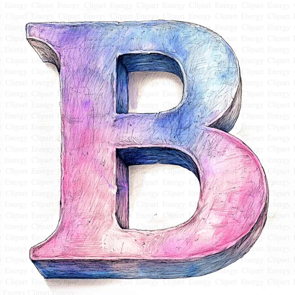 Letter B Clipart | 5 High Quality Jpgs | Digital Download | Card Making ...