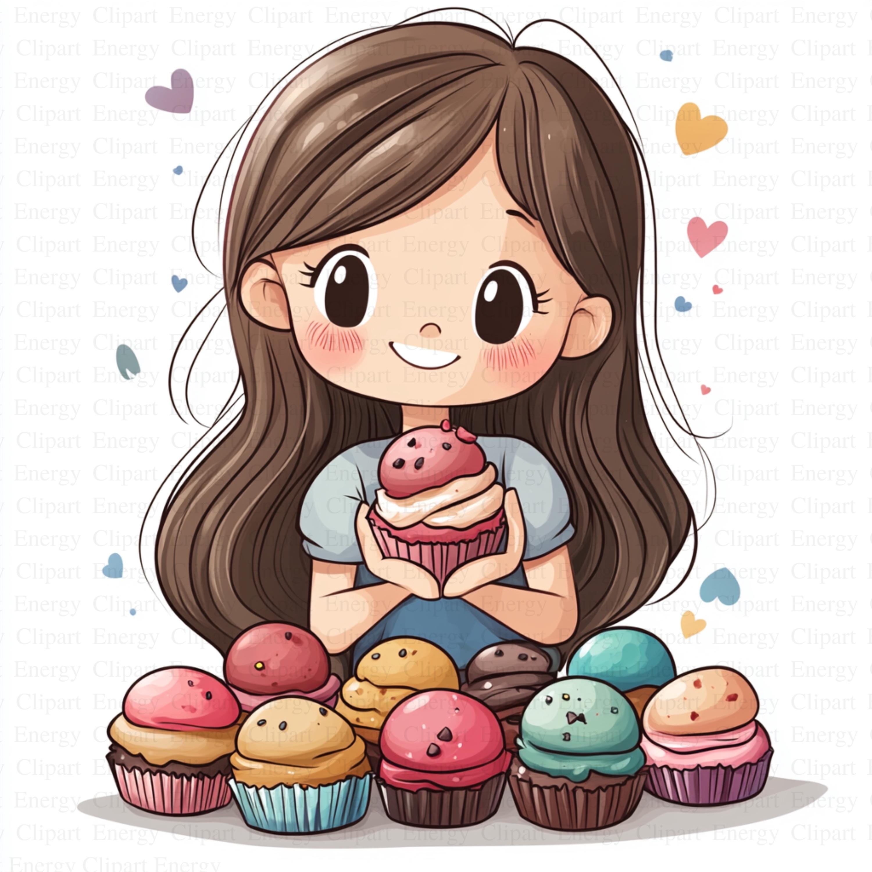 Cute Sweet Clipart | 5 High Quality Jpg's | Digital Download | Kawaii ...