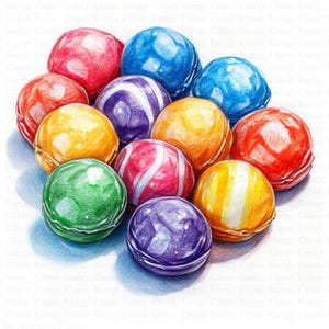 Rainbow Candy Clipart | 5 High Quality Jpg's | Digital Download ...