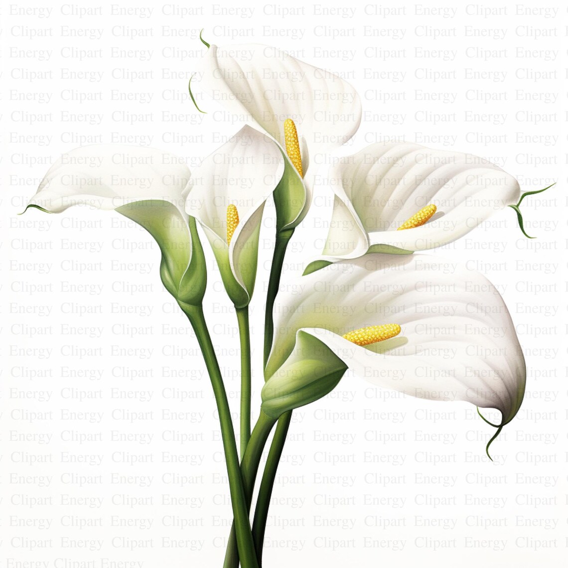 Calla Lilies Clipart | 5 High Quality Jpgs | Digital Download | Card ...