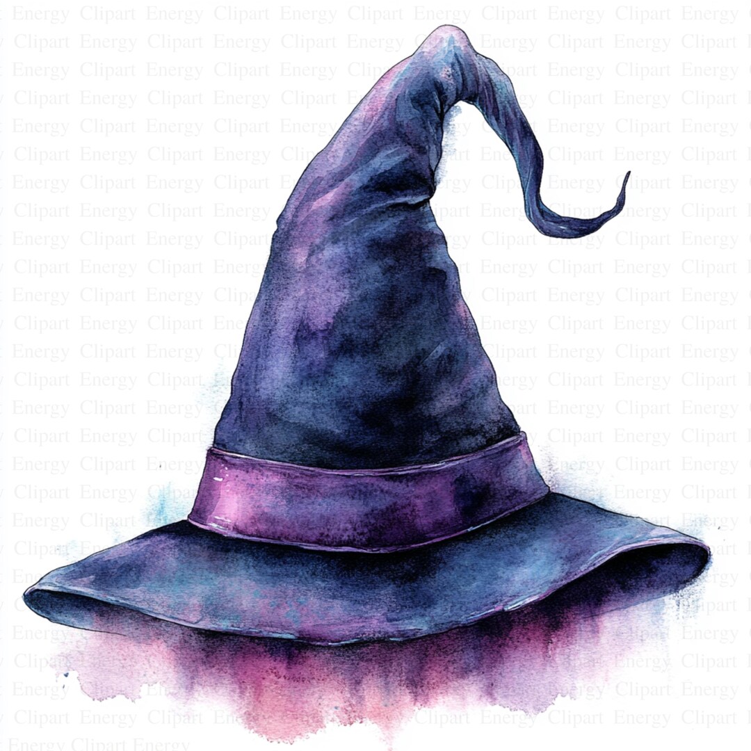 Witch Hat Clipart 5 High Quality Jpg's Digital Download Halloween Art ...
