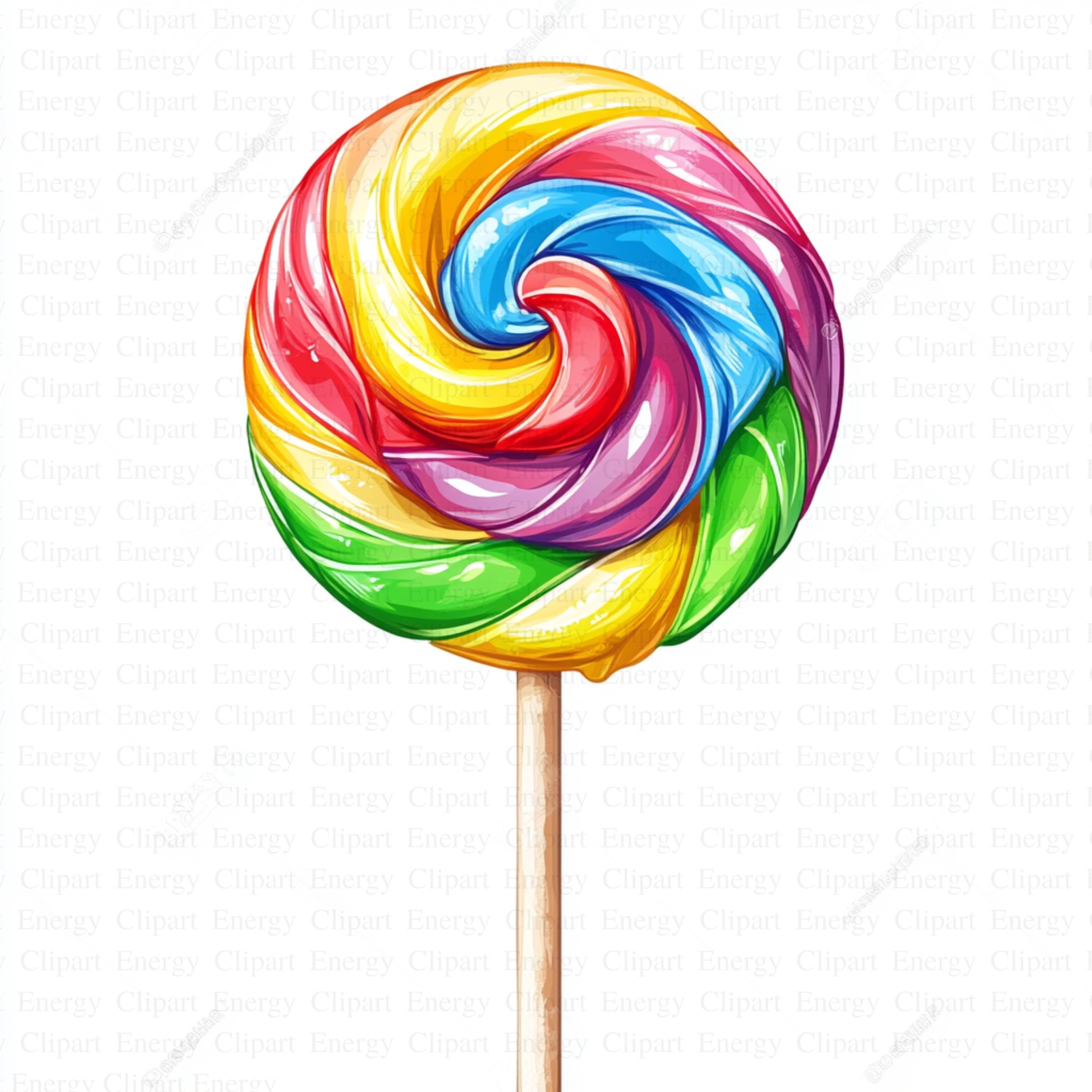 Lollipop Clipart | 5 High Quality Jpg's | Digital Download | Candy ...