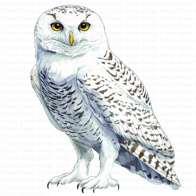 Snow Owl Clipart | 5 High Quality Jpg's | Digital Download | Winter Owl ...