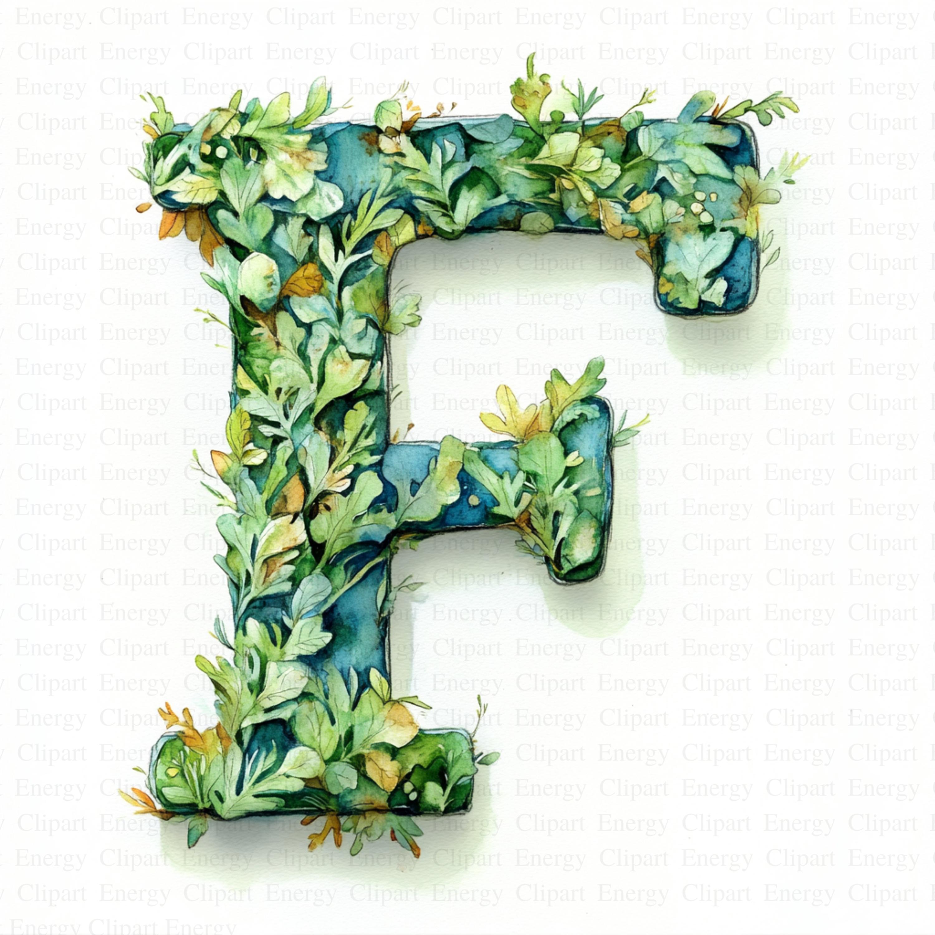 Letter F Clipart | 5 High Quality Jpg's | Digital Download | Decorative ...